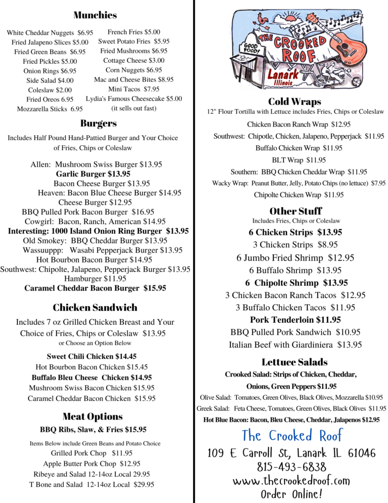 Order Online | The Crooked Roof